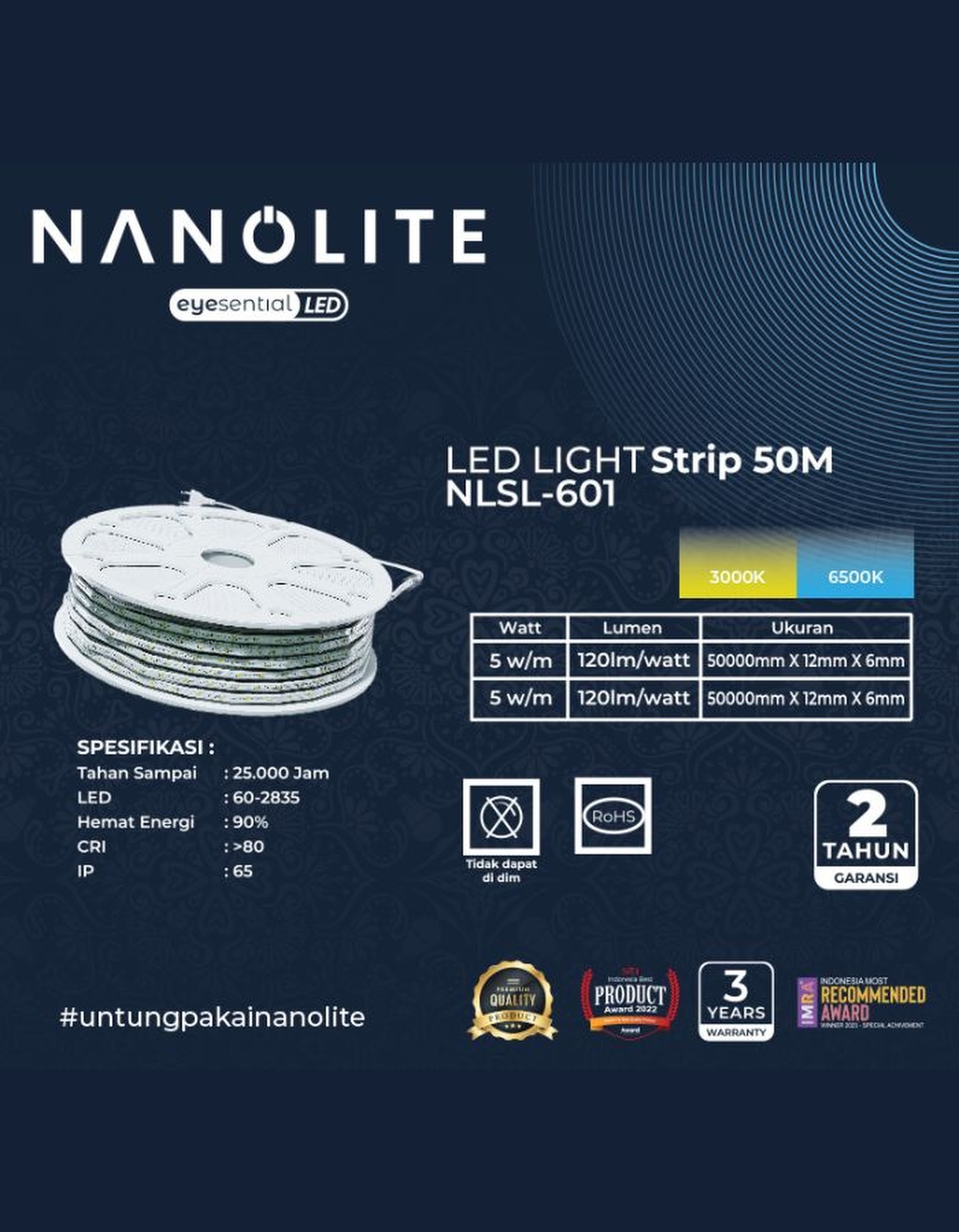 LED Light Strip 50M NLSL-601 - Nanolite